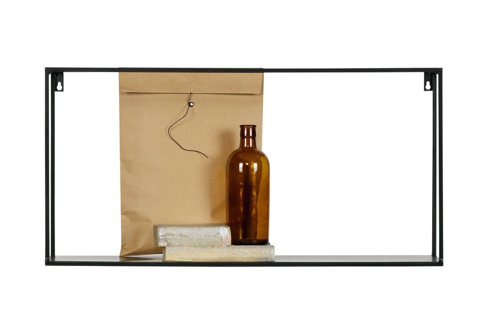 Etagère en métal noir Meert Woood - 70cm | Maison en Vogue